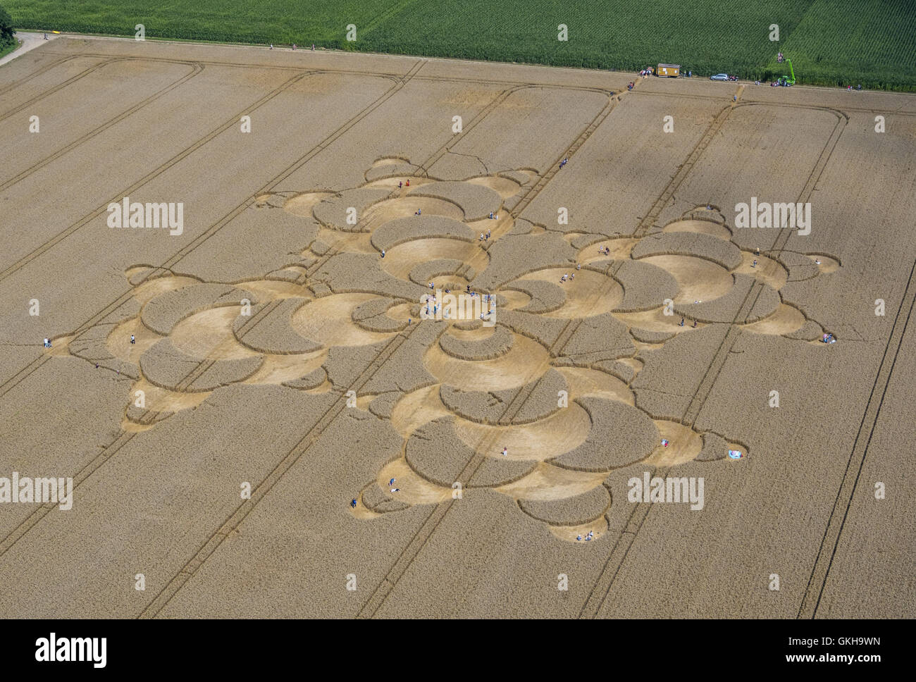 Crop Circle in cornfield near Mammendorf, Bavaria, Germany Stock Photo ...