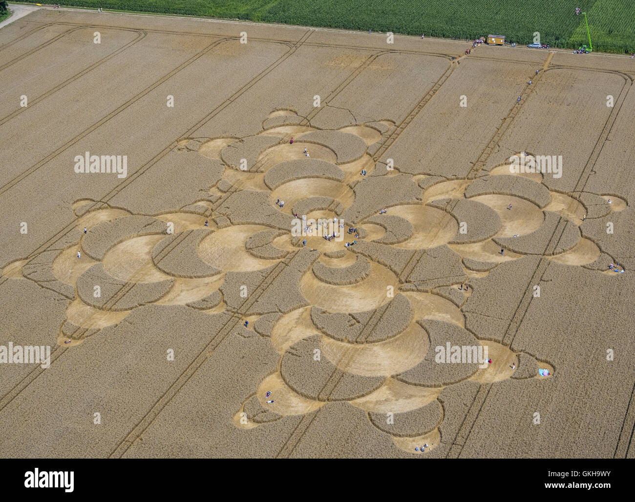 Crop Circle in cornfield near Mammendorf, Bavaria, Germany Stock Photo ...