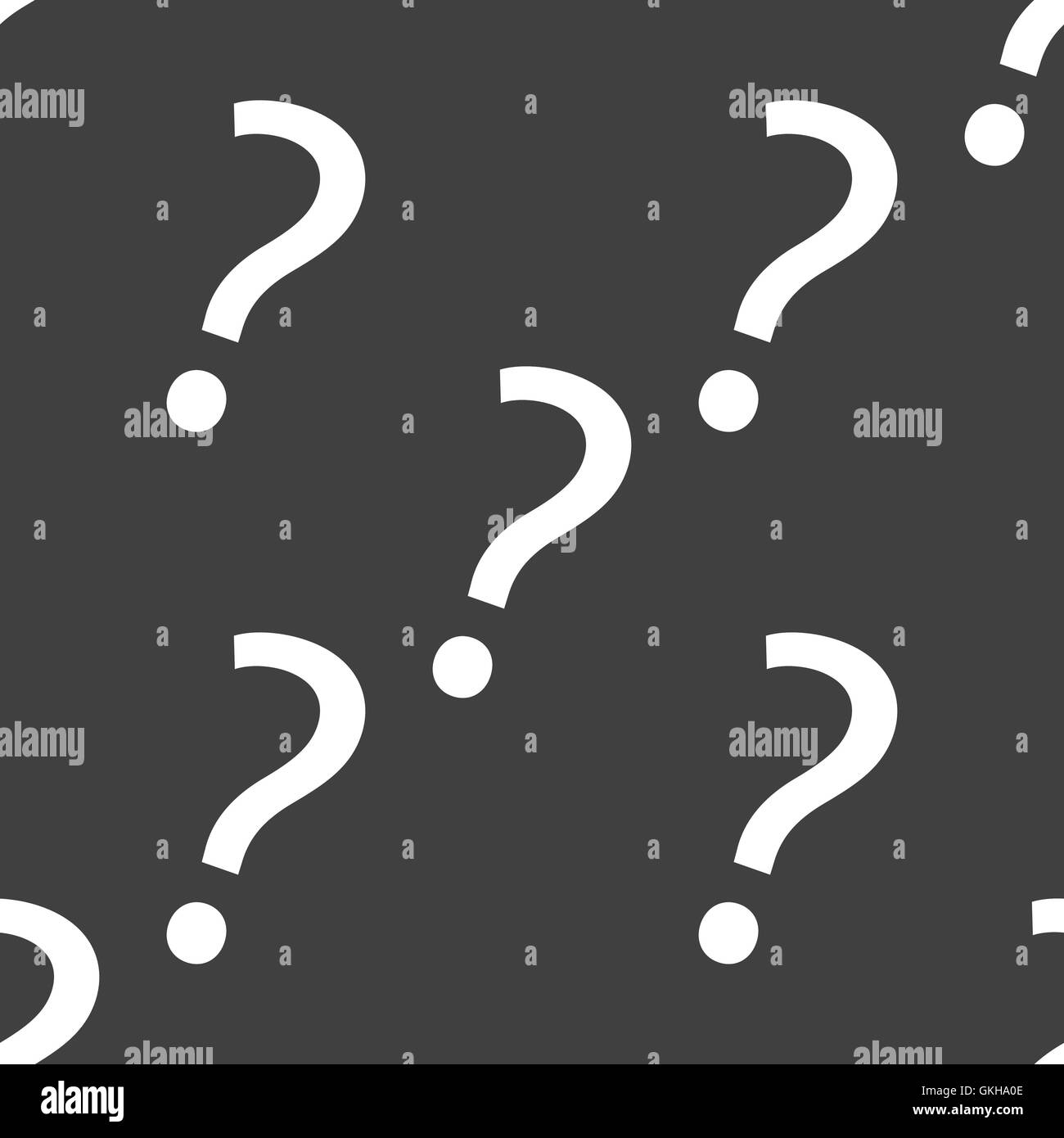 question mark web icon. flat design. Seamless gray pattern Stock Vector ...