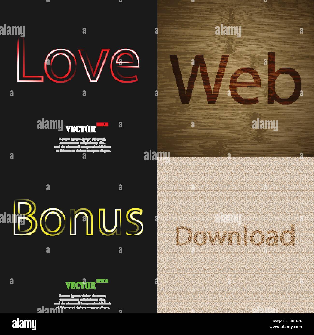 Set of the most popular web design icons on abstract background Stock ...