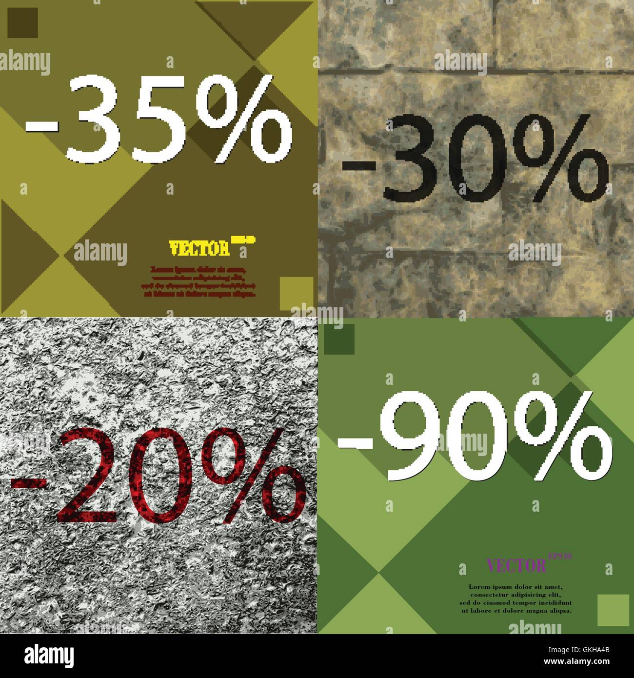 Set of Holiday discounts, store a percentage of sales. On abstract ...