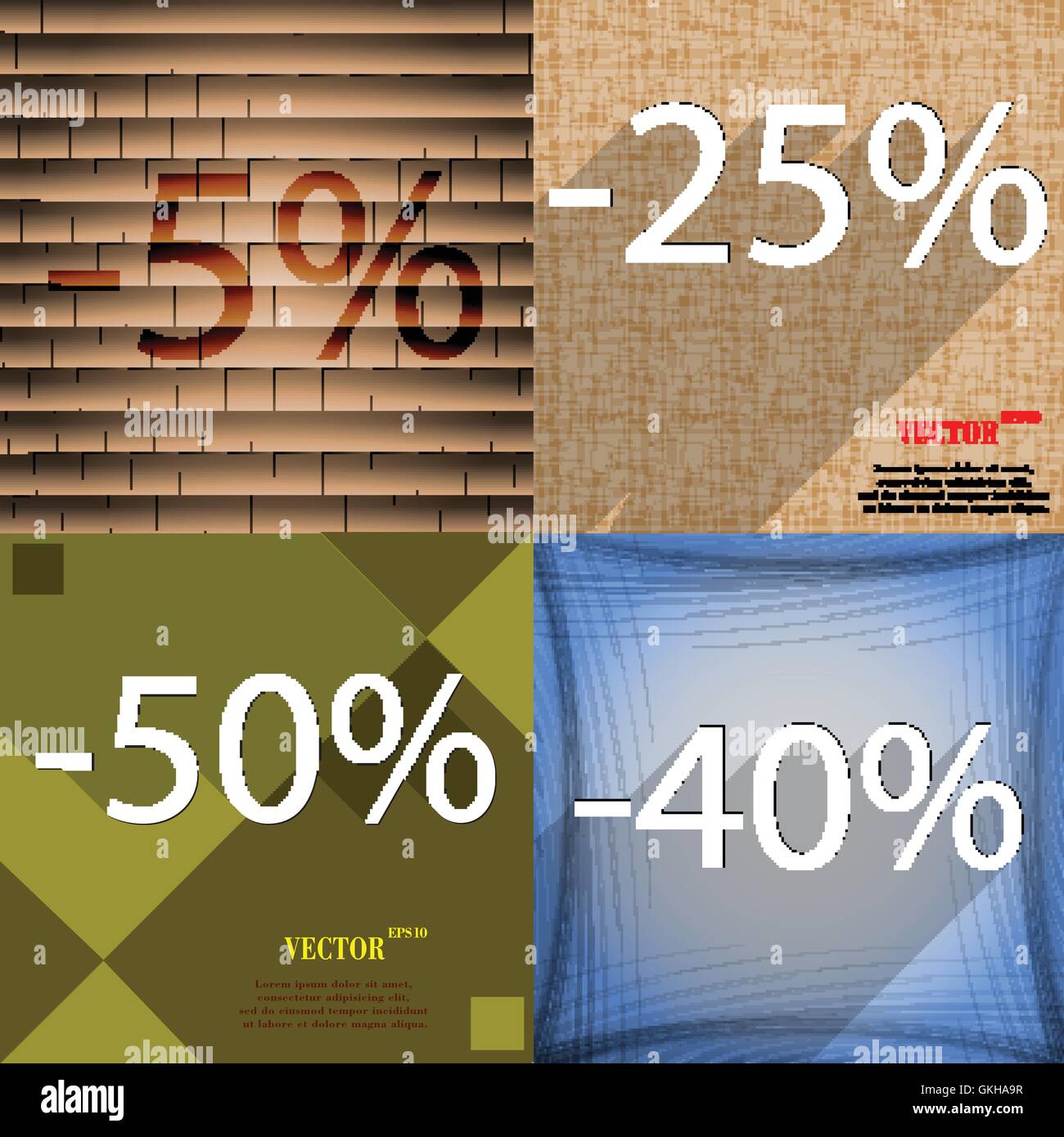 Set of abstract backgrounds and interest discount store. Vector Stock ...