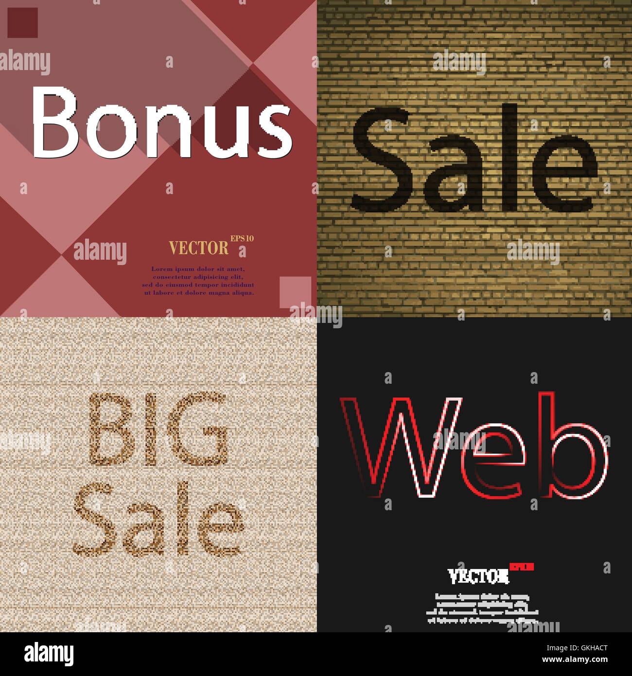 Set of the most popular web design icons on abstract background Stock ...
