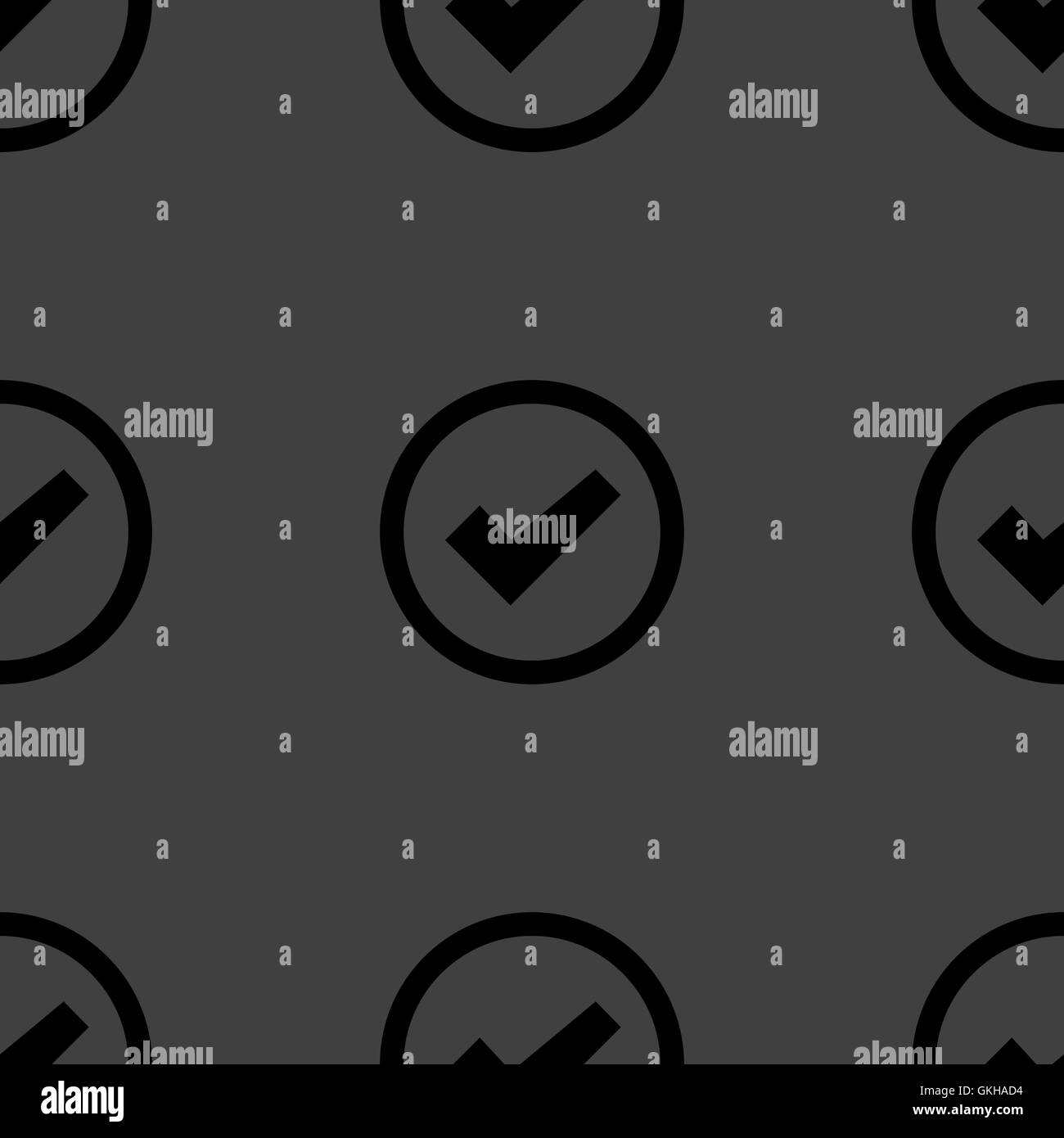 check mark web icon. flat design. Seamless pattern Stock Vector Image ...