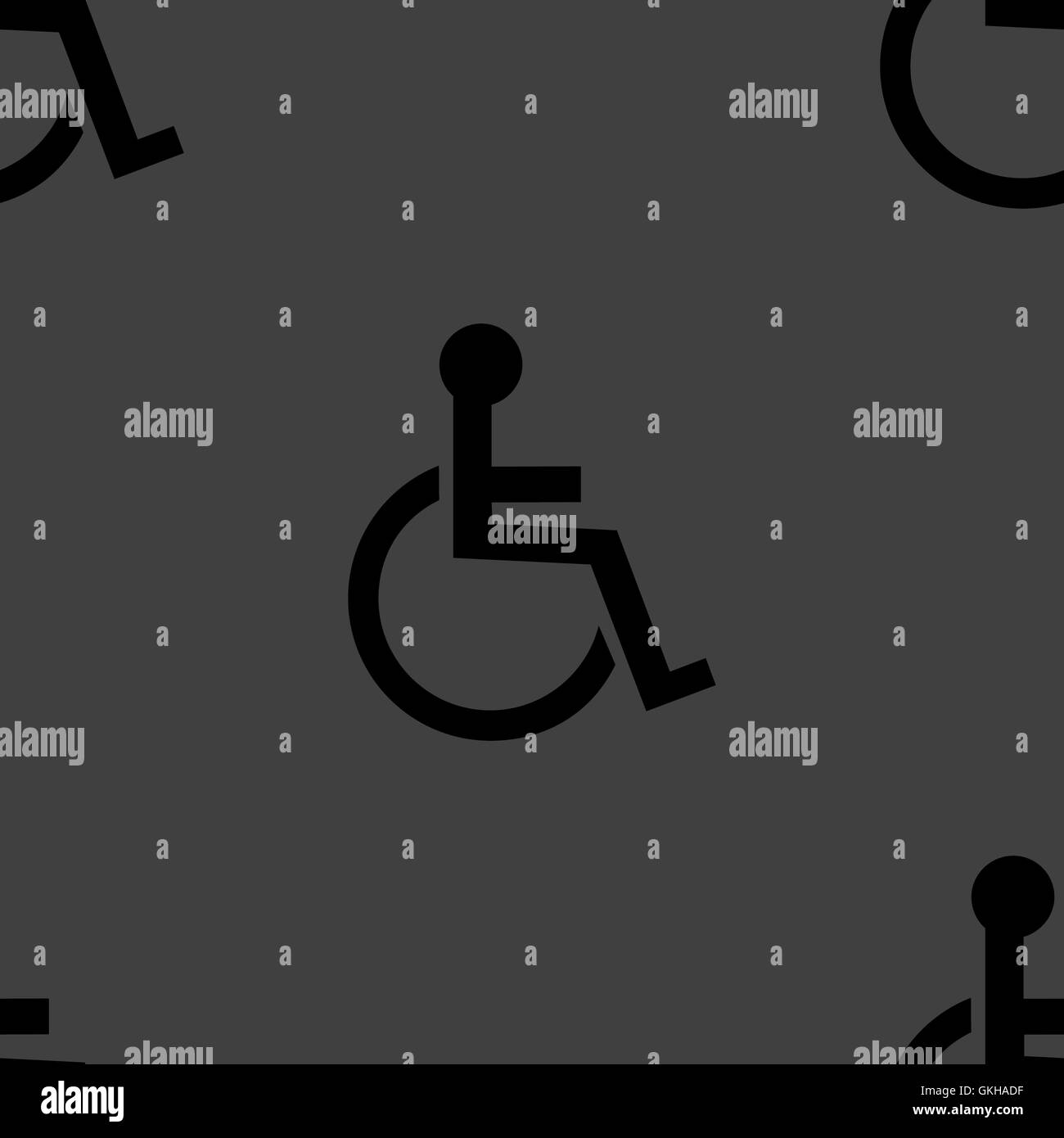 disabled web icon. flat design. Seamless pattern Stock Vector Image ...