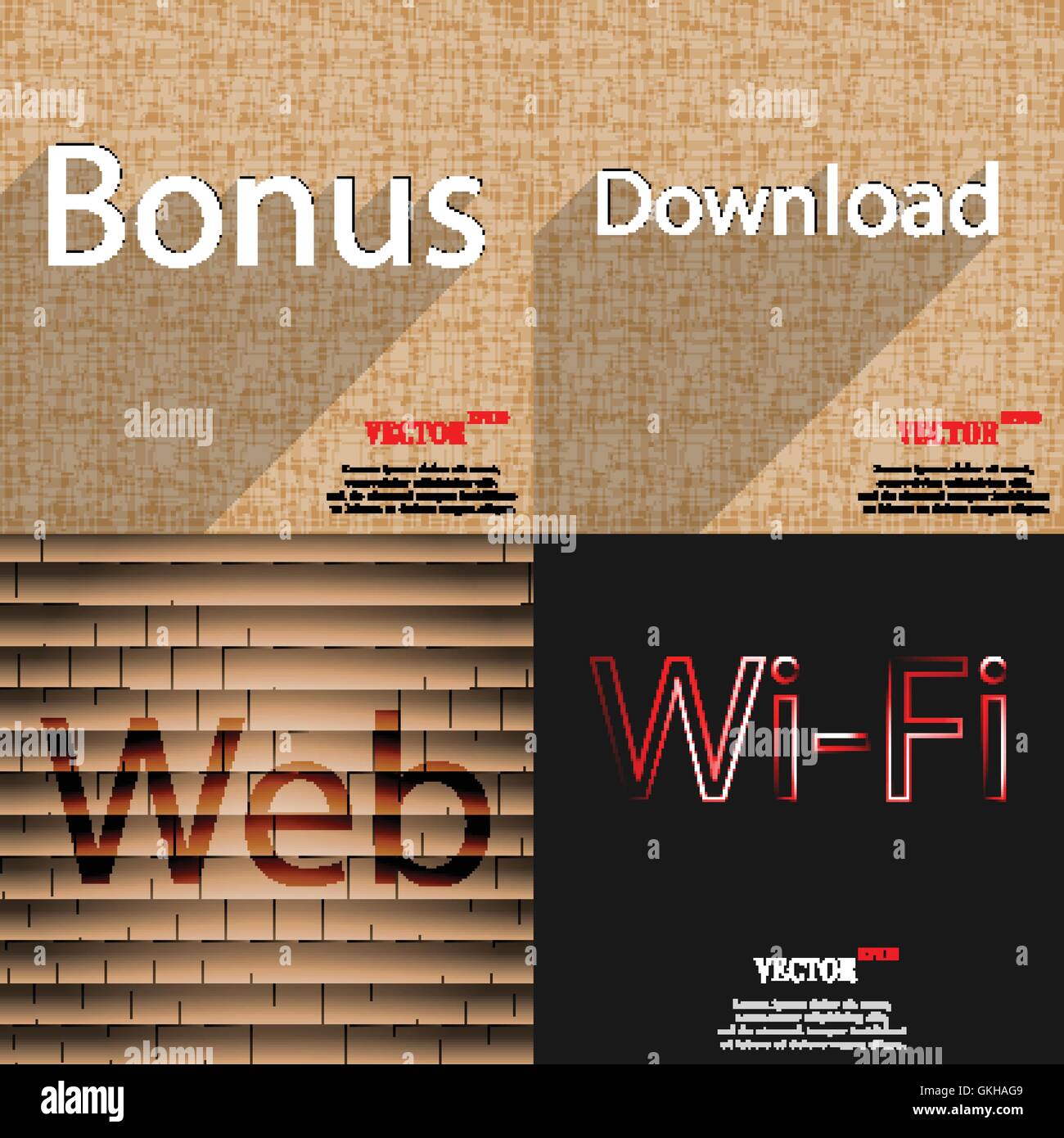 Set of the most popular web design icons on abstract background Stock ...