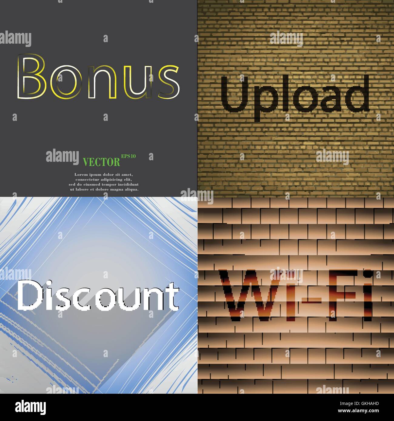 Set of the most popular web design icons on abstract background Stock ...