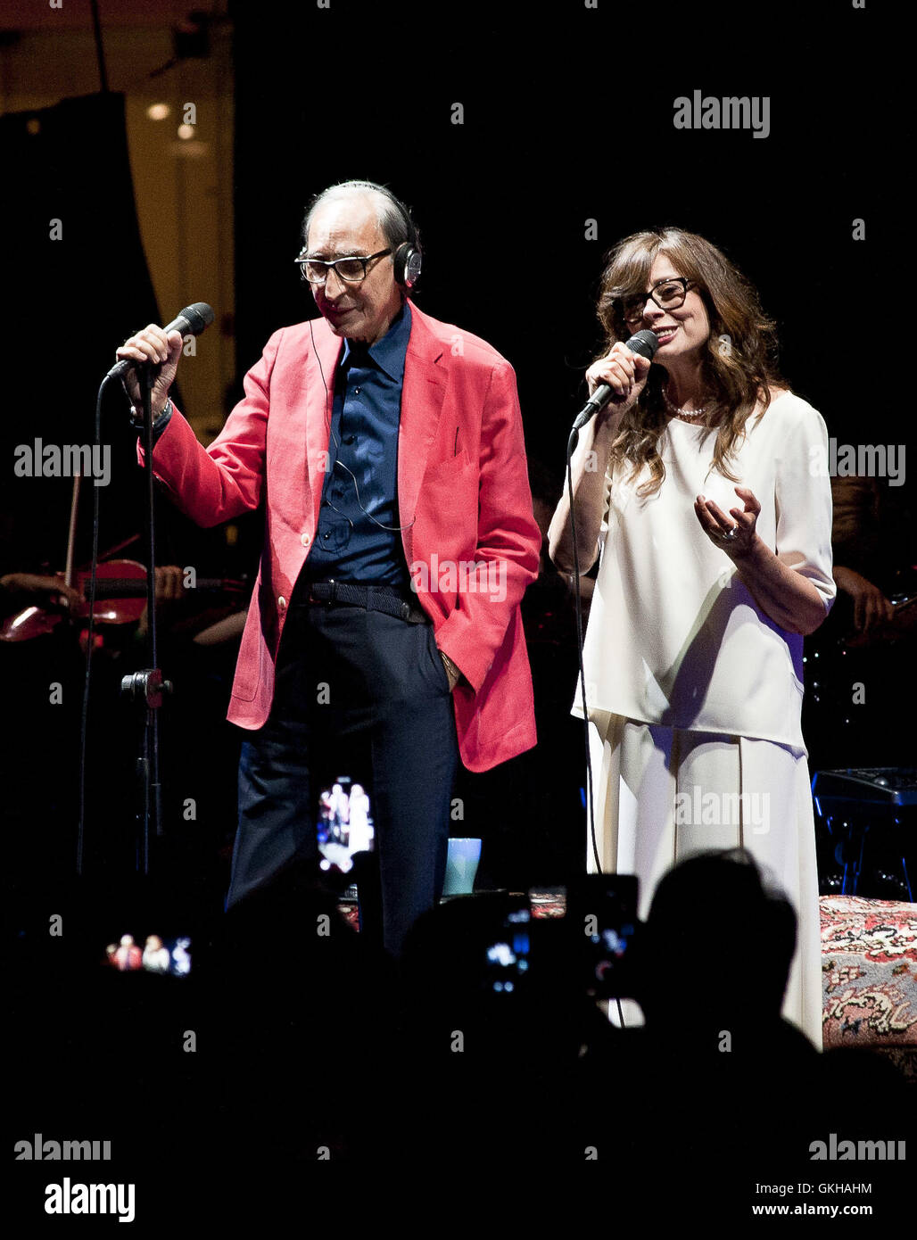 Franco Battiato and Alice perform live in concert at Auditorium Parco ...