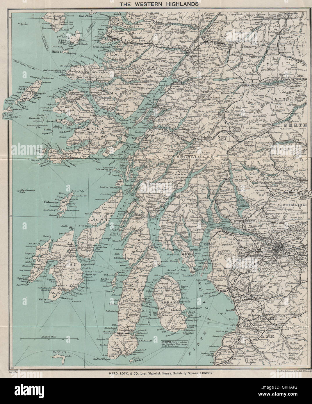 Map of mull of kintyre hi-res stock photography and images - Alamy