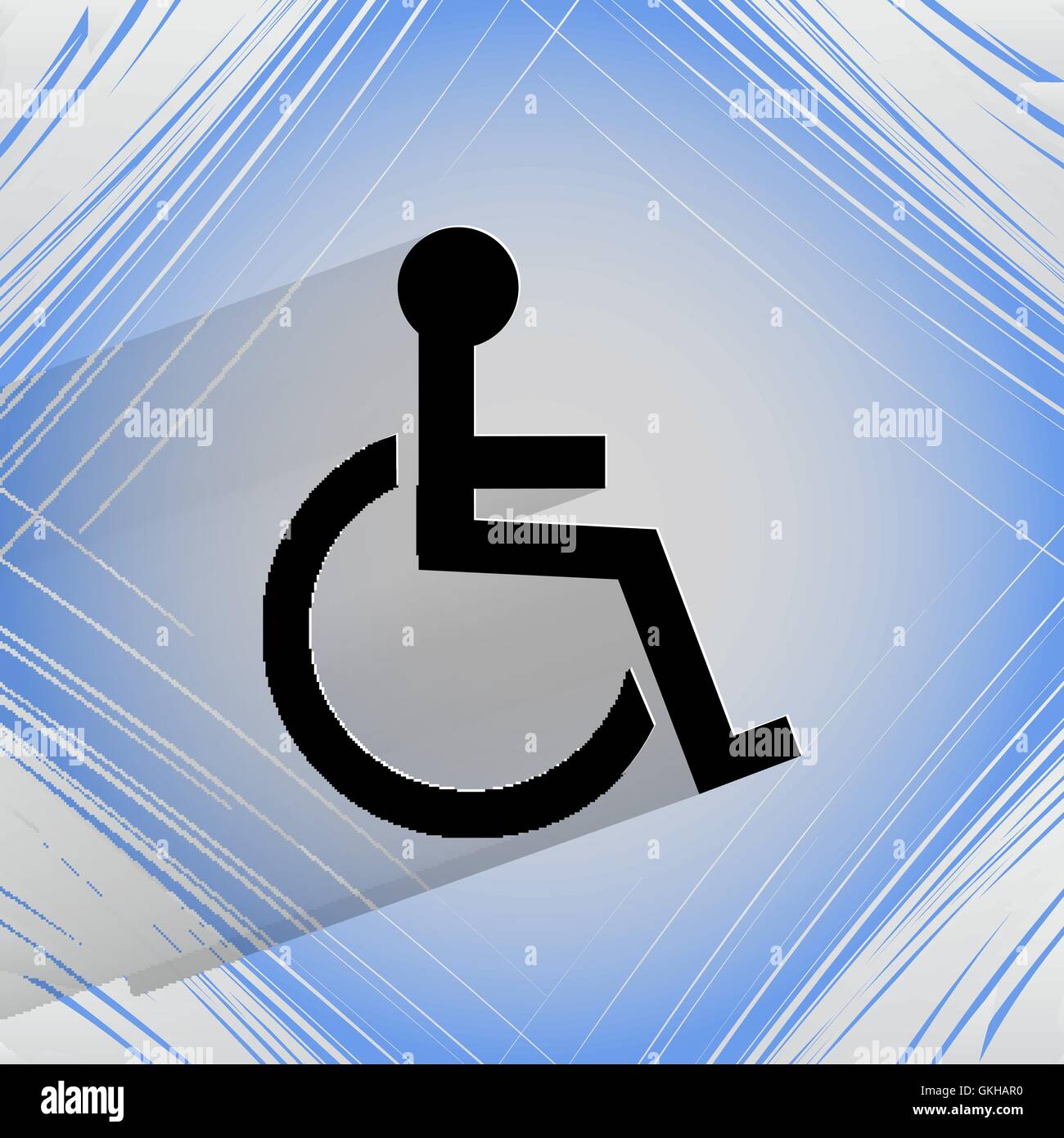 disabled. Flat modern web design on a flat geometric abstract ...