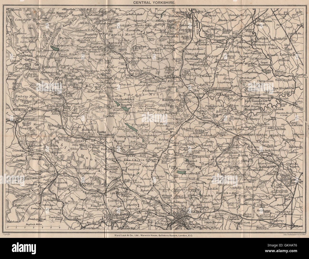 HARROGATE environs. Nidderdale Leeds Ripon Bradford Yorkshire WARD LOCK ...