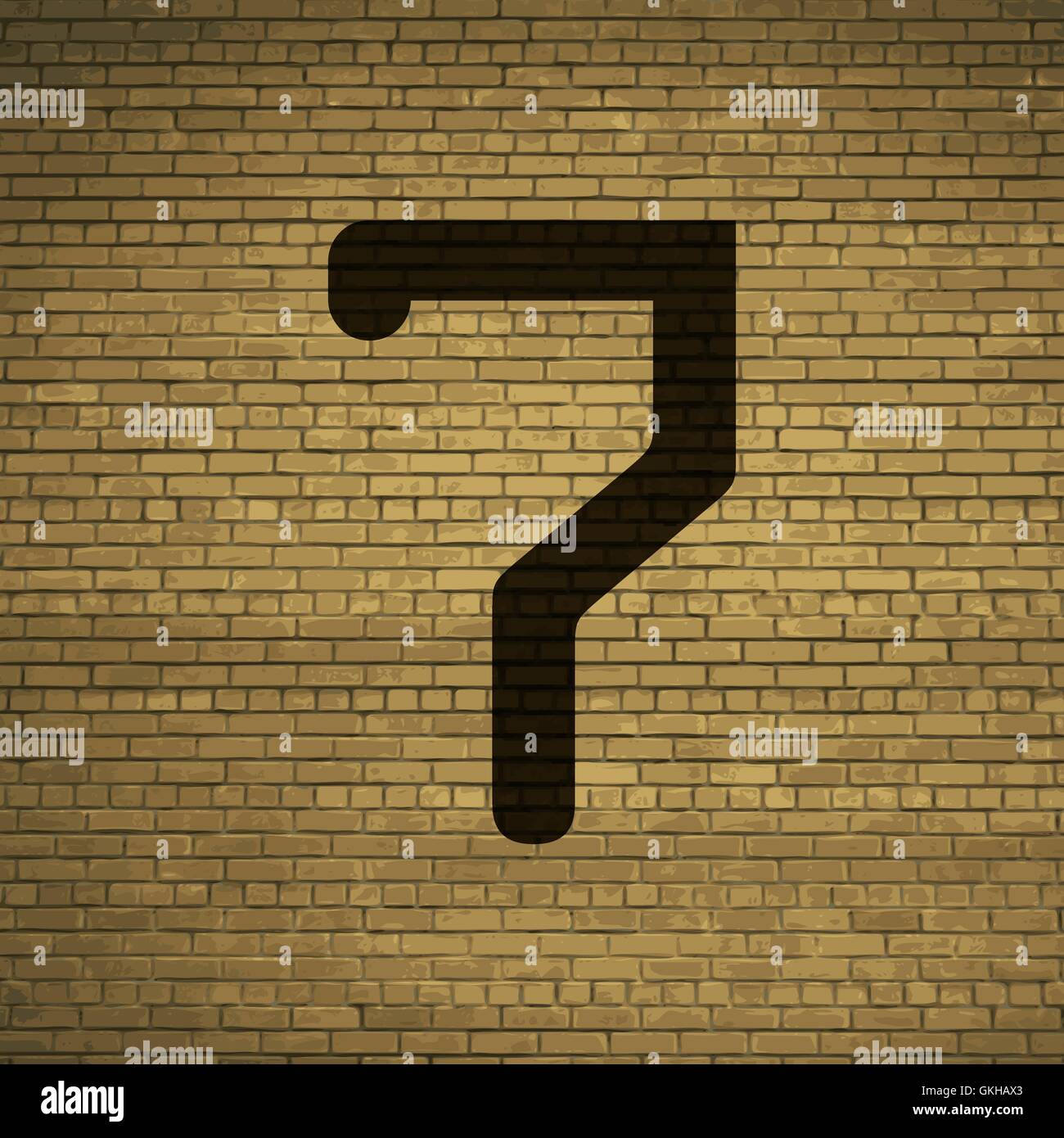 number seven icon symbol Flat modern web design with long shadow and ...
