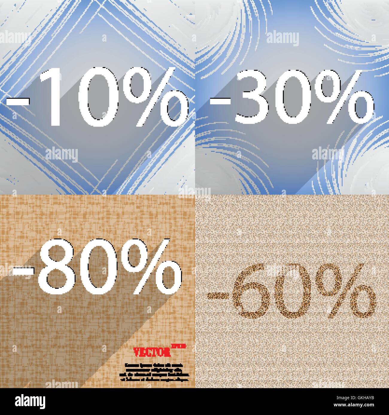 Set of abstract backgrounds and interest discount store. Vector Stock ...