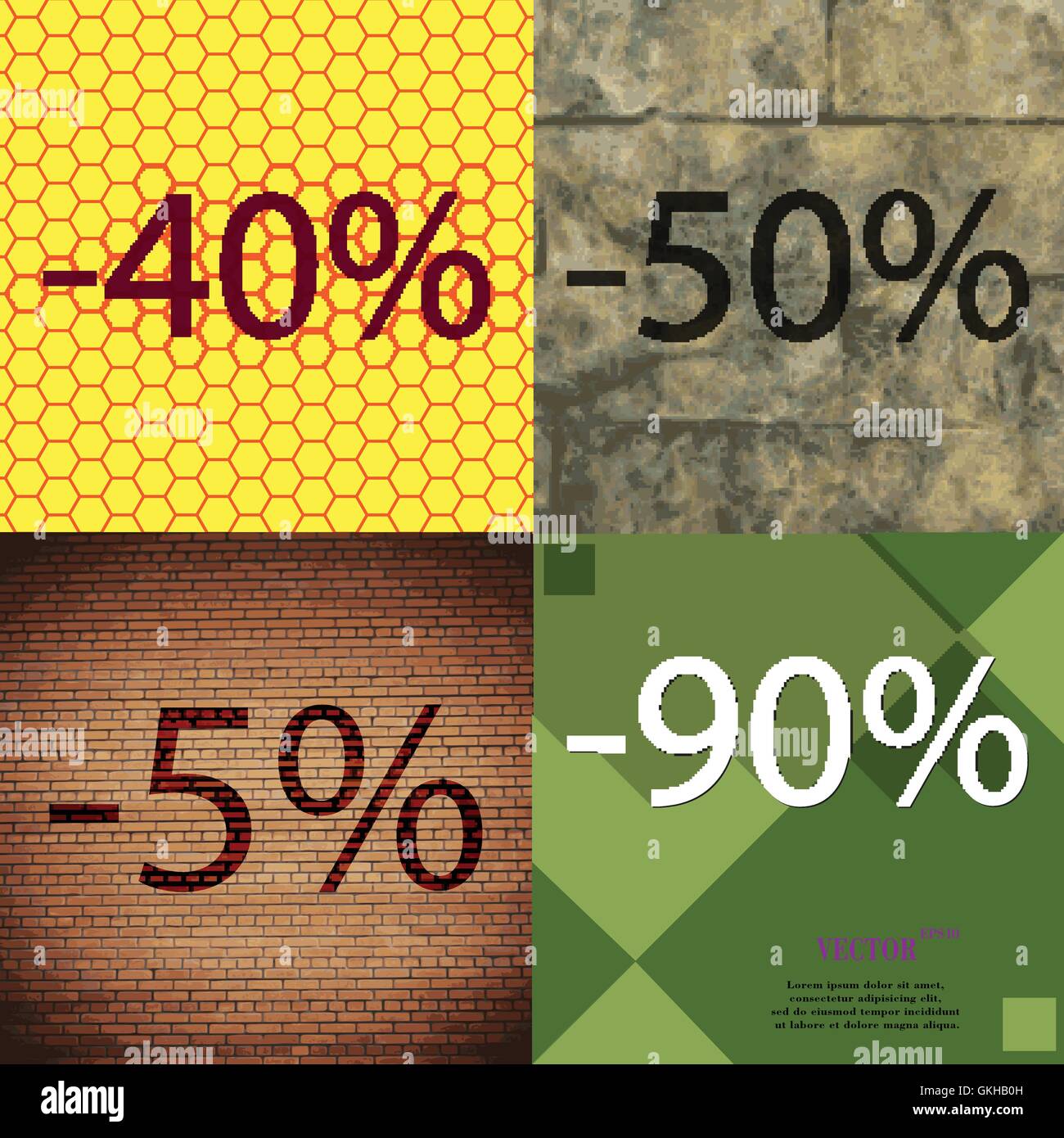 Set of Holiday discounts, store a percentage of sales. On abstract ...