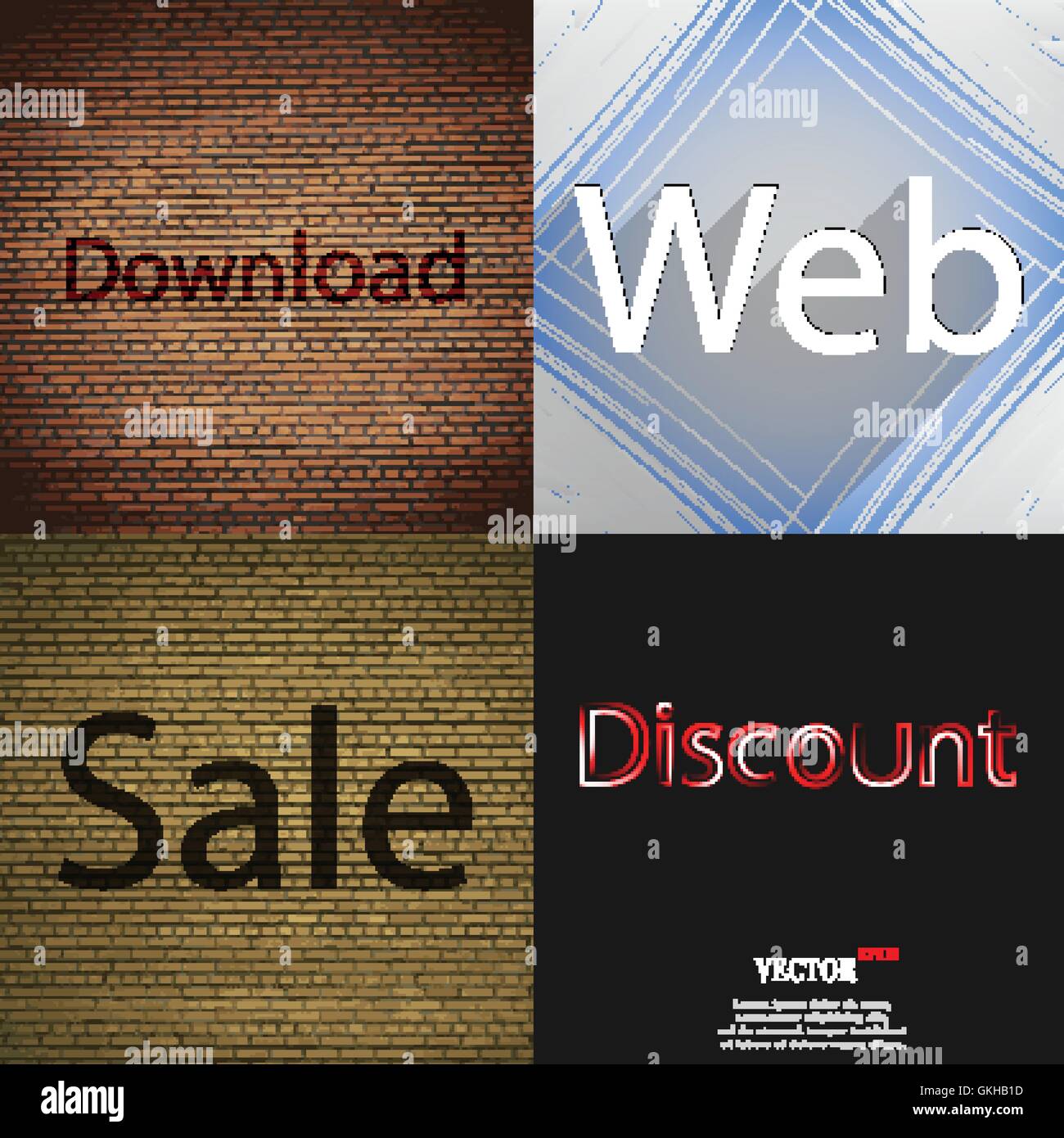 Set of the most popular web design icons on abstract background Stock ...
