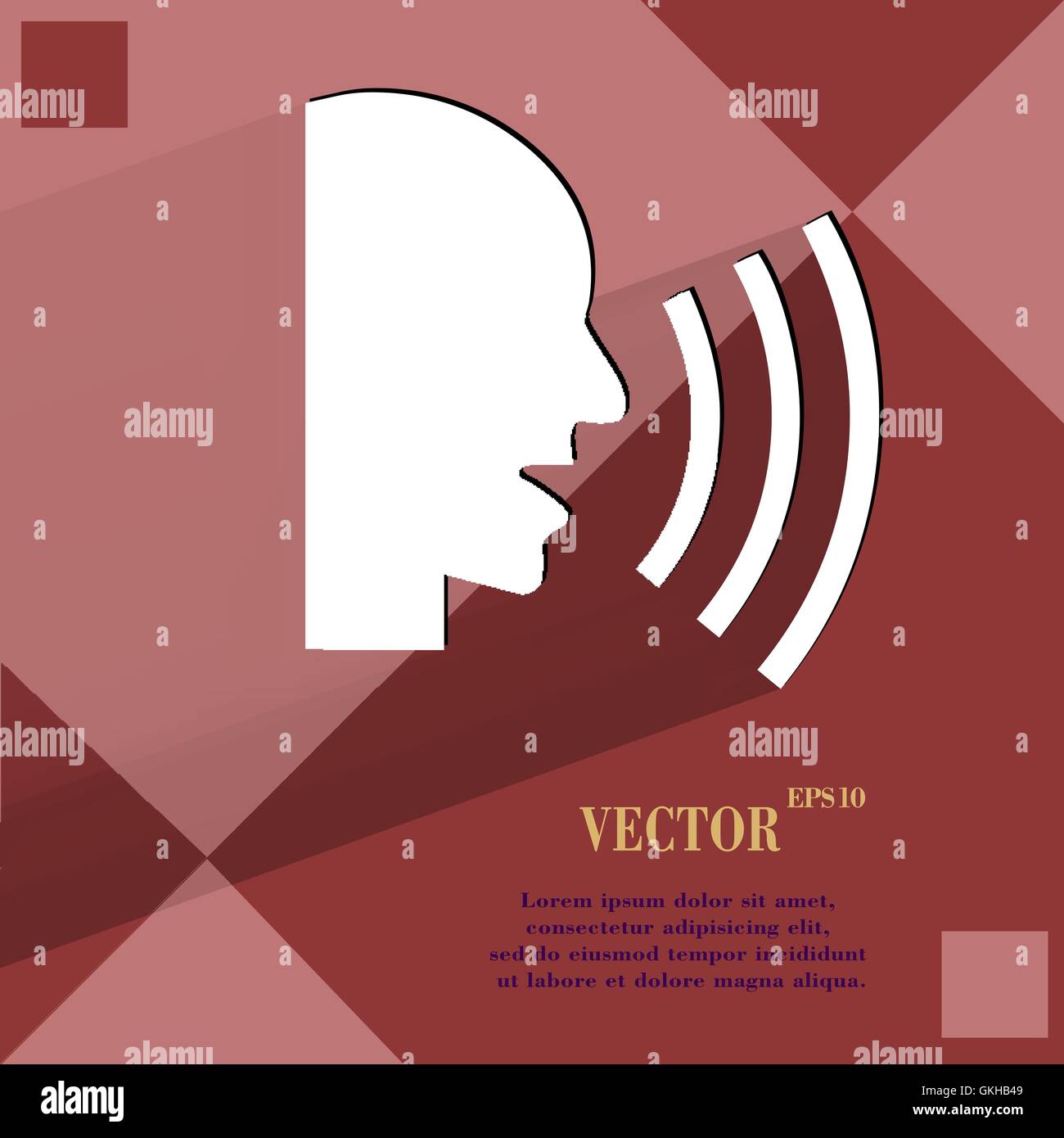 talking. Flat modern web design on a flat geometric abstract background ...