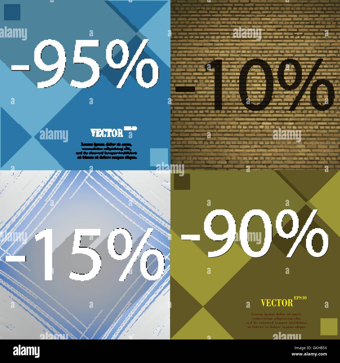 Set of abstract backgrounds and interest discount store. Vector Stock ...