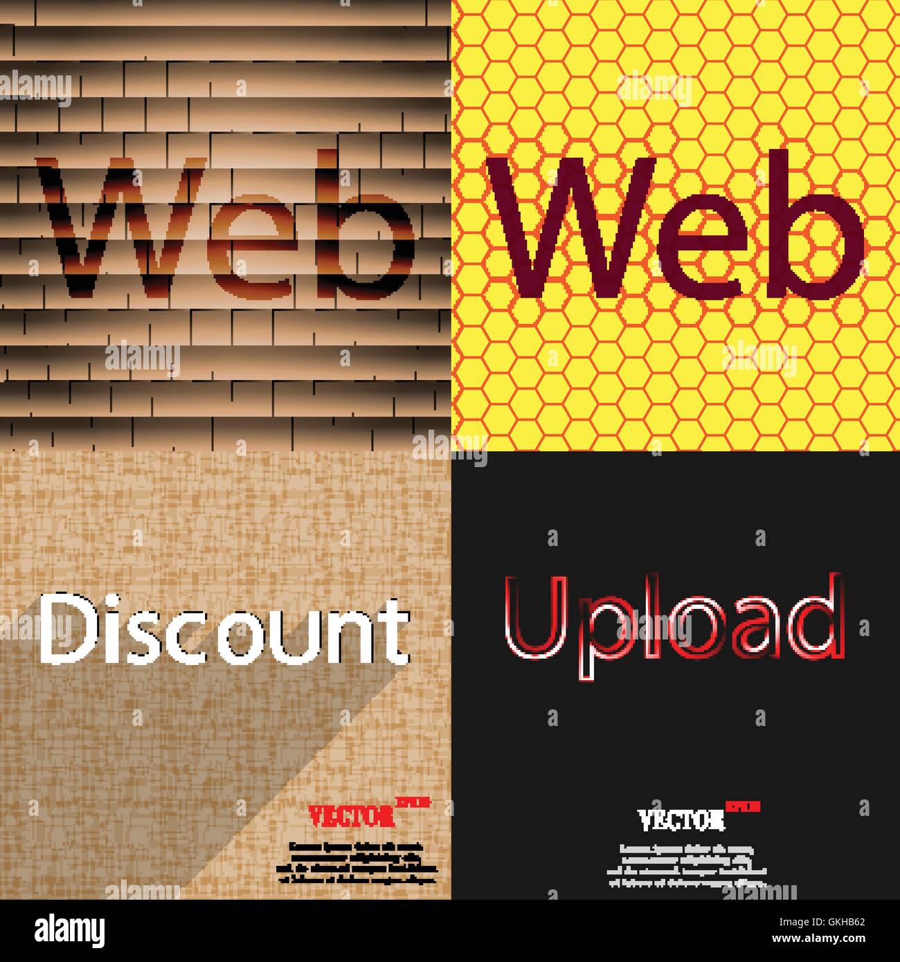 Set of the most popular web design icons on abstract background Stock ...