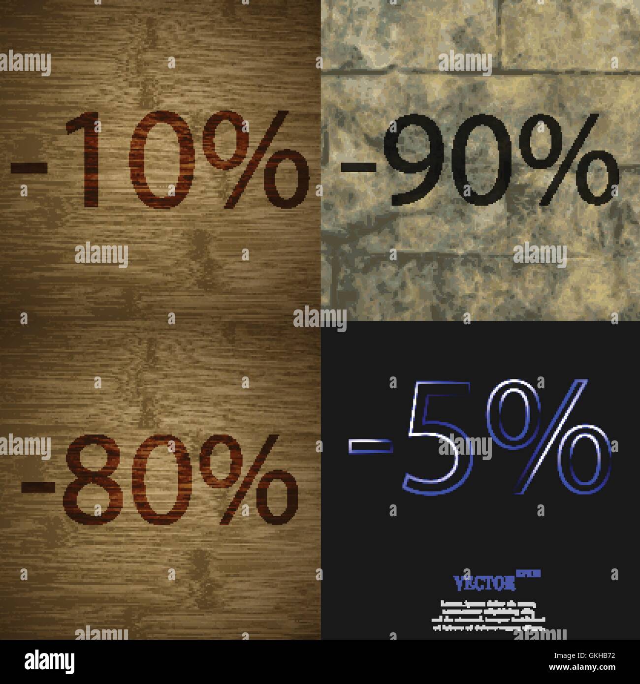 Set of Holiday discounts, store a percentage of sales. On abstract ...