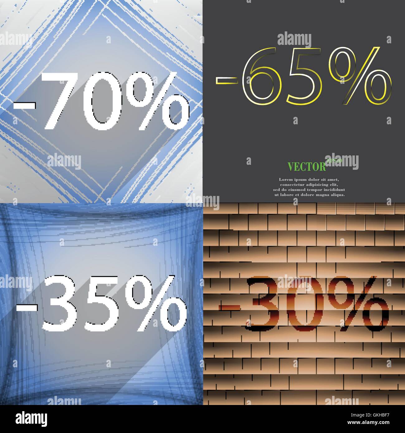 Set of abstract backgrounds and interest discount store. Vector Stock ...