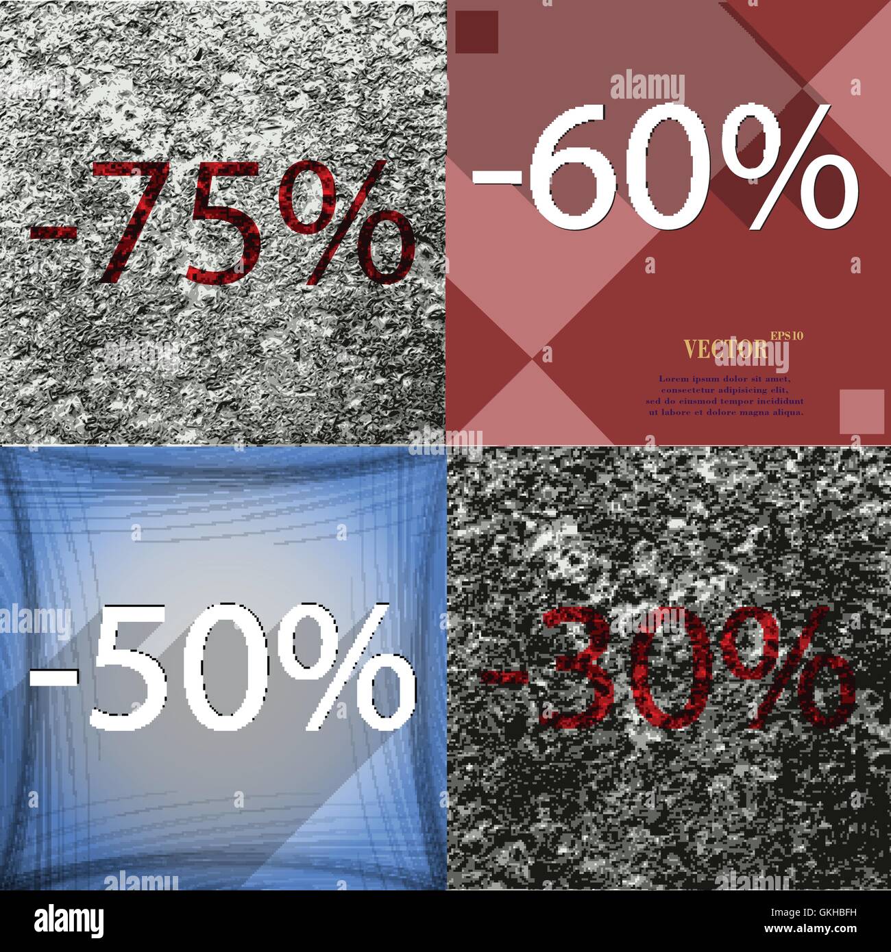 Set of abstract backgrounds and interest discount store. Vector Stock ...