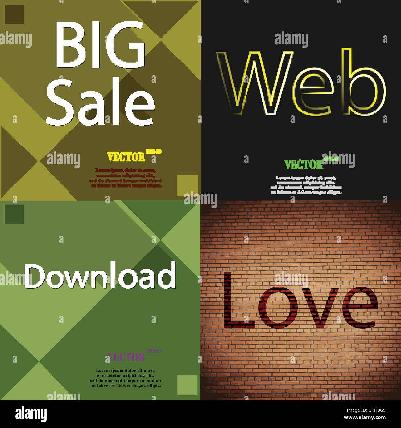 Set of the most popular web design icons on abstract background Stock ...