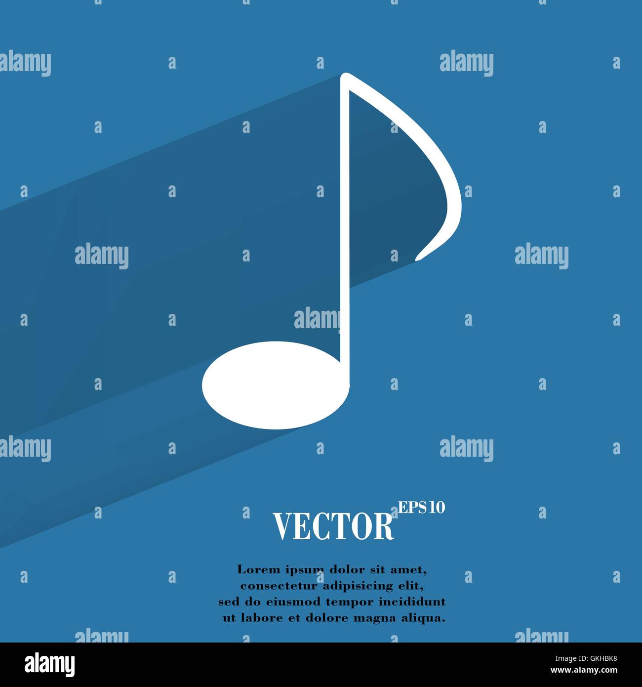 Music elements notes web icon, flat design Stock Vector Image & Art - Alamy