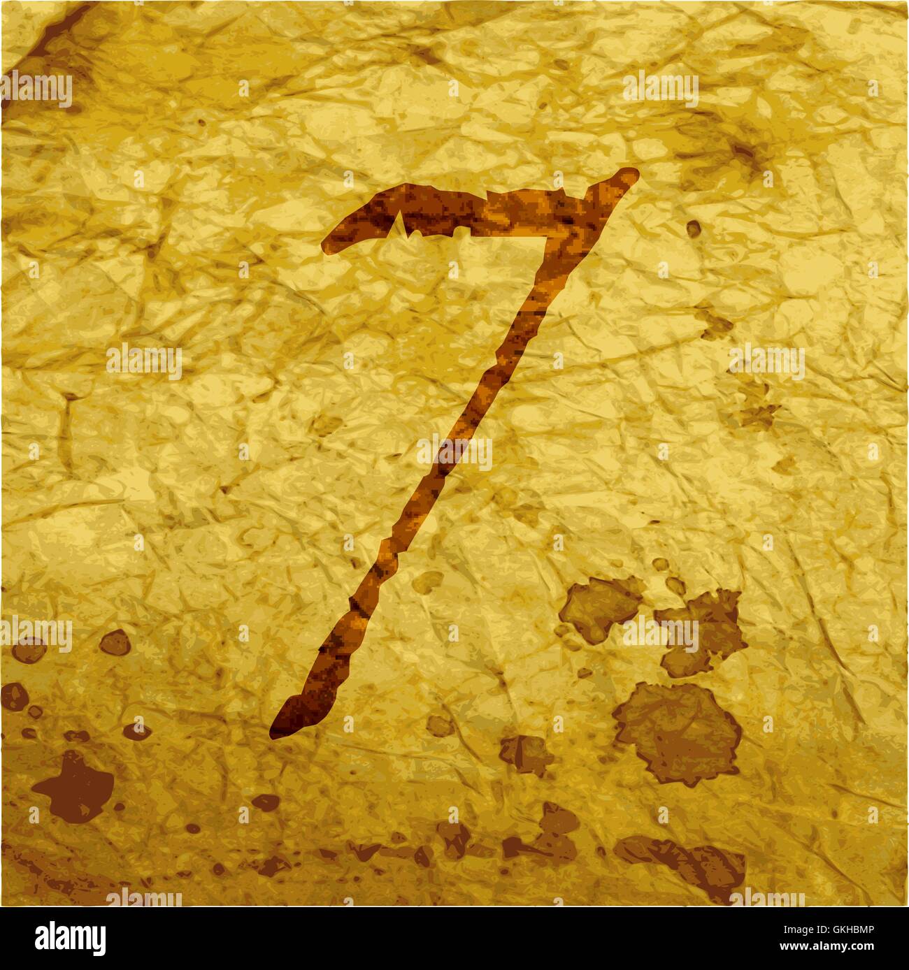 number seven icon symbol Flat modern web design with long shadow and ...