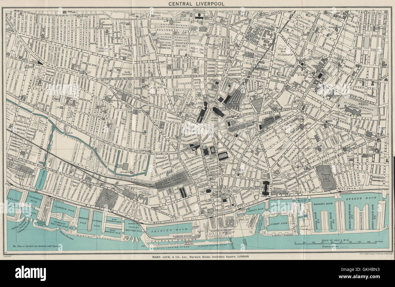 Old map of liverpool hi-res stock photography and images - Alamy