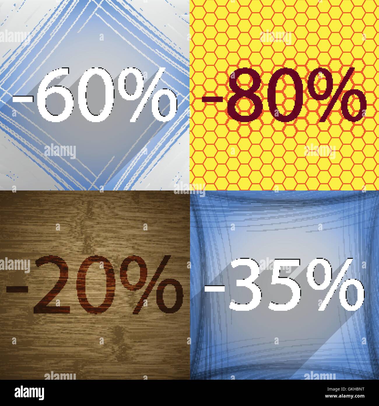 Set of Holiday discounts, store a percentage of sales. On abstract ...