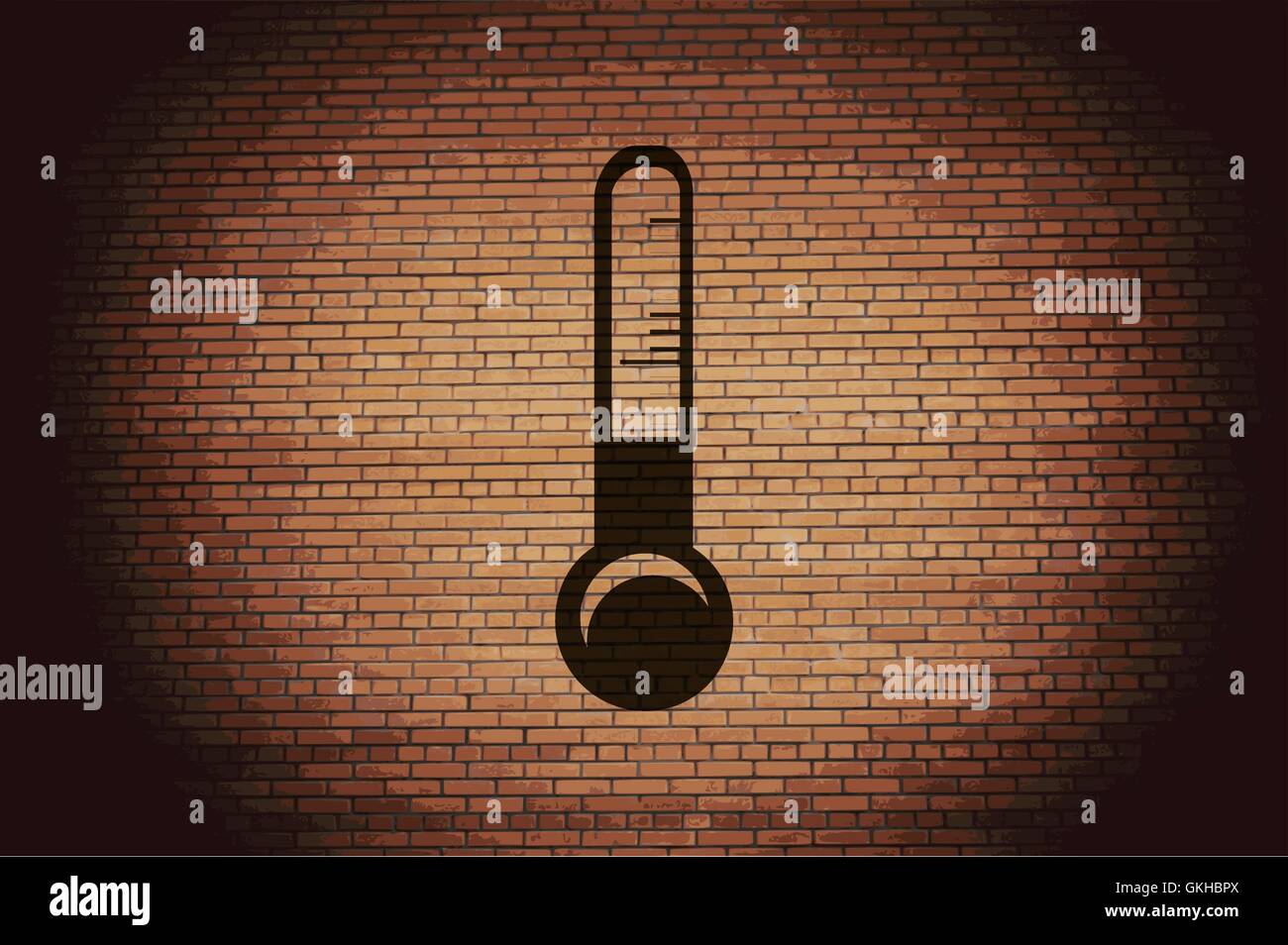 Thermometer with button Stock Vector Images - Alamy