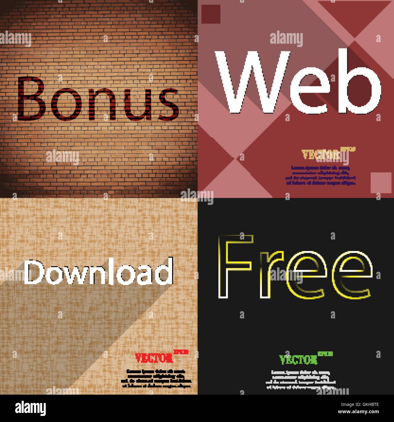 Set of the most popular web design icons on abstract background Stock ...