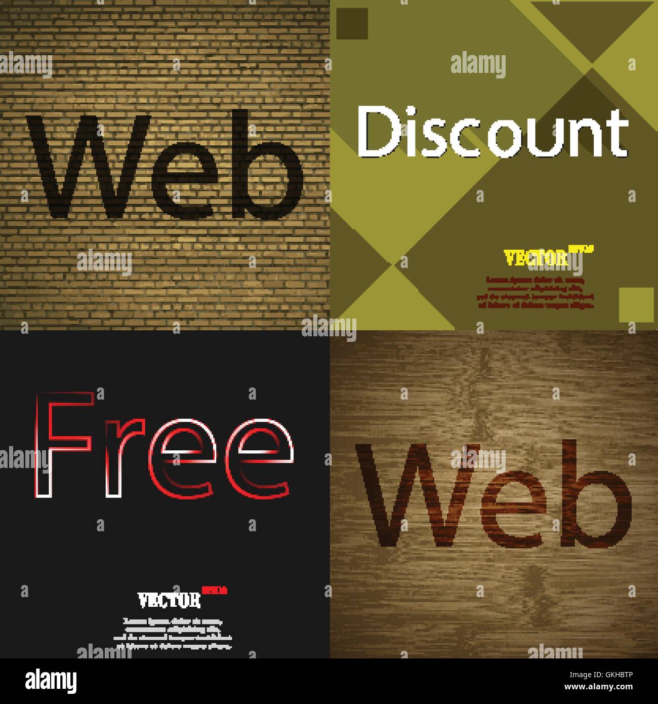 Set of the most popular web design icons on abstract background Stock ...
