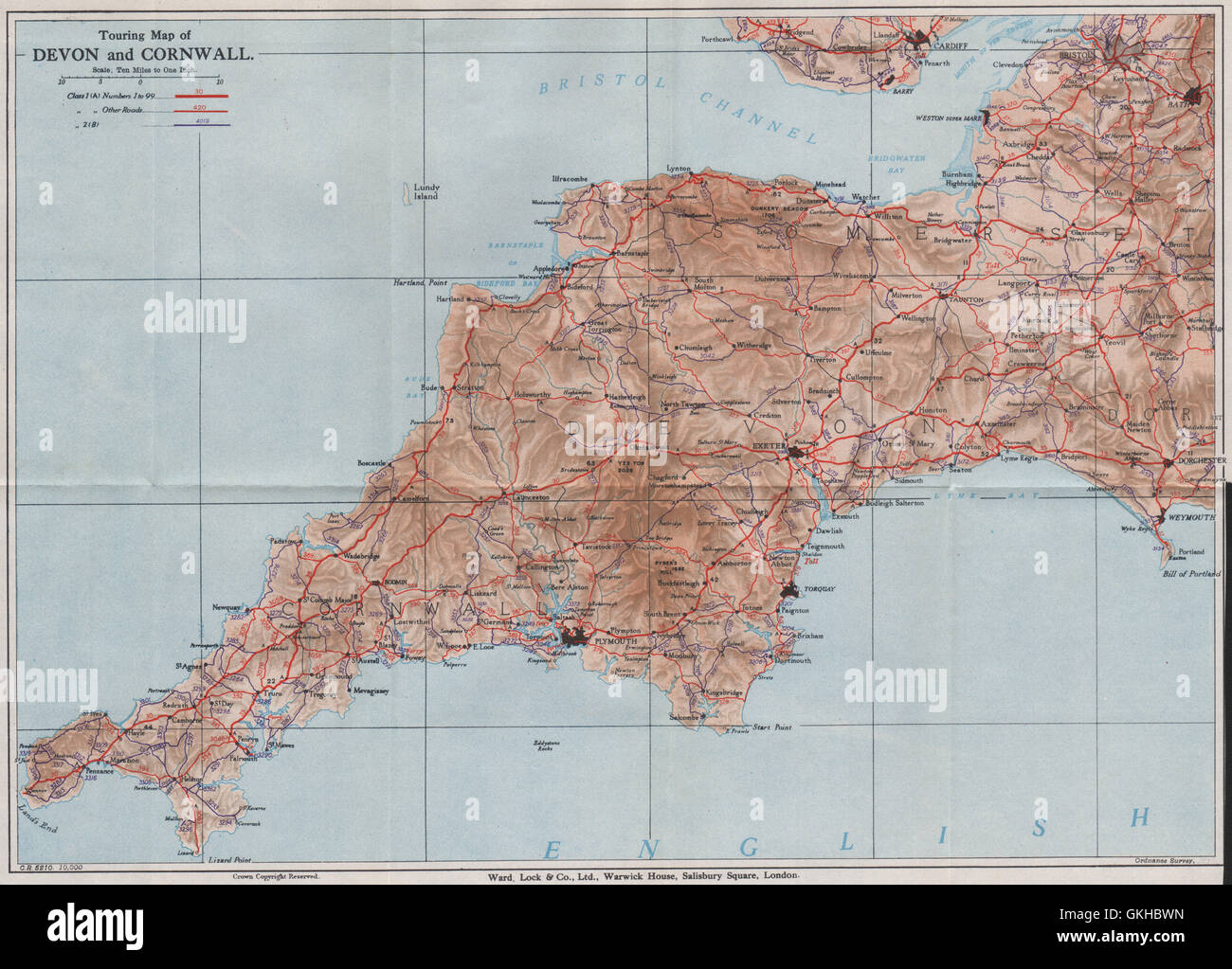 Map of devon england hi-res stock photography and images - Alamy