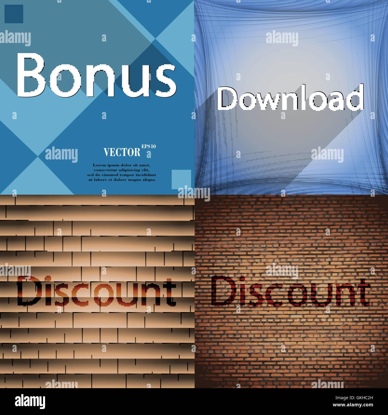 Set of the most popular web design icons on abstract background Stock ...