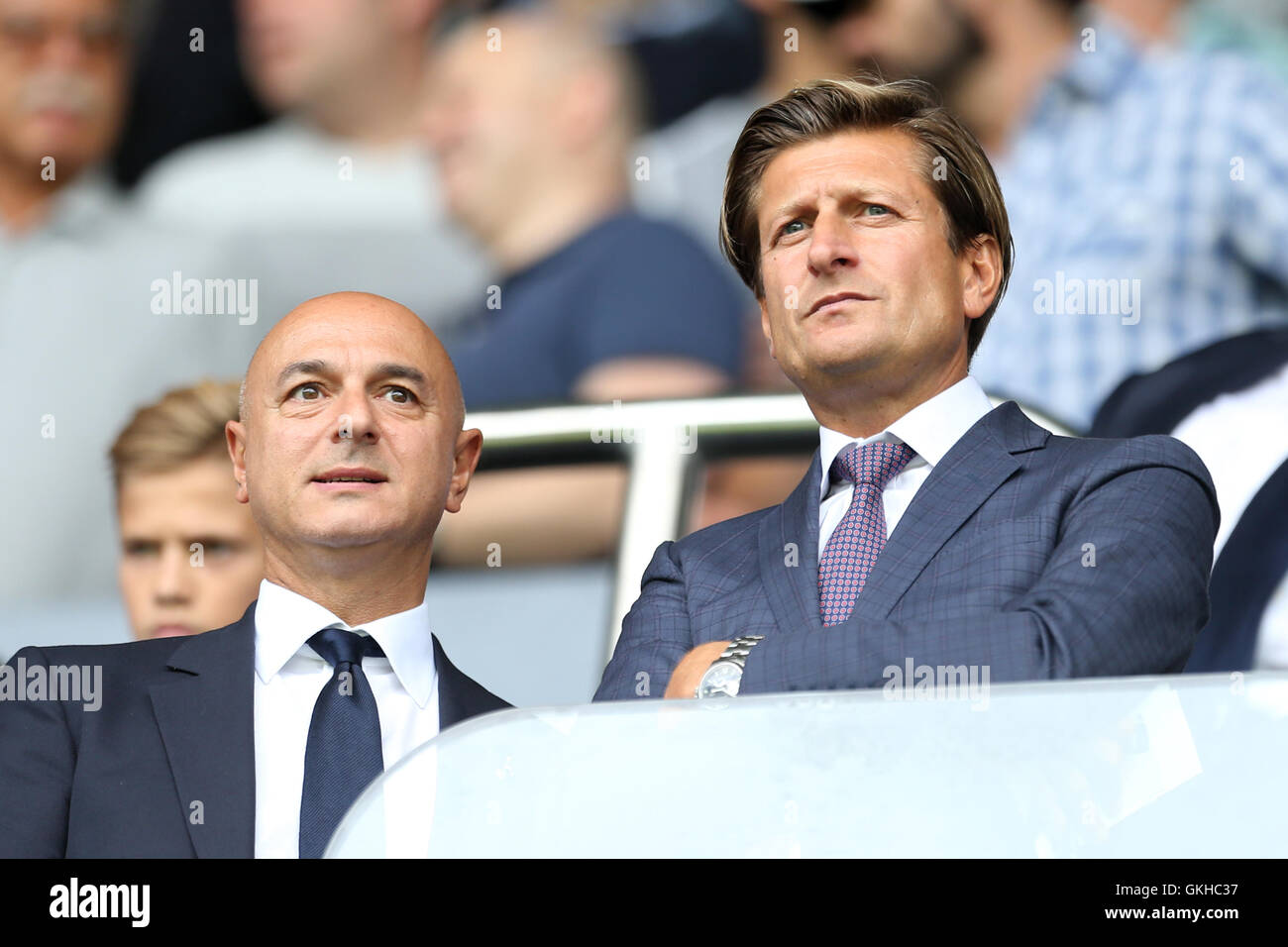 Crystal Palace chairman Steve Parish (right) and Tottenham Hotspur ...