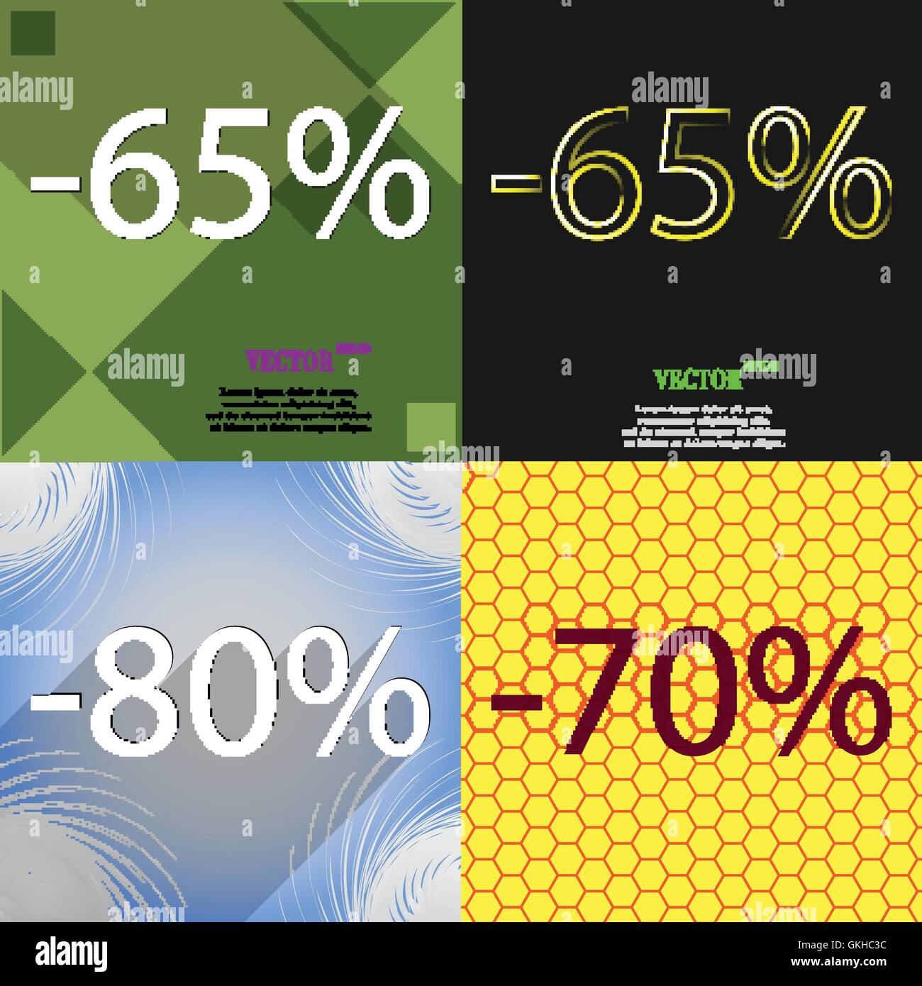 Set of abstract backgrounds and interest discount store. Vector Stock ...