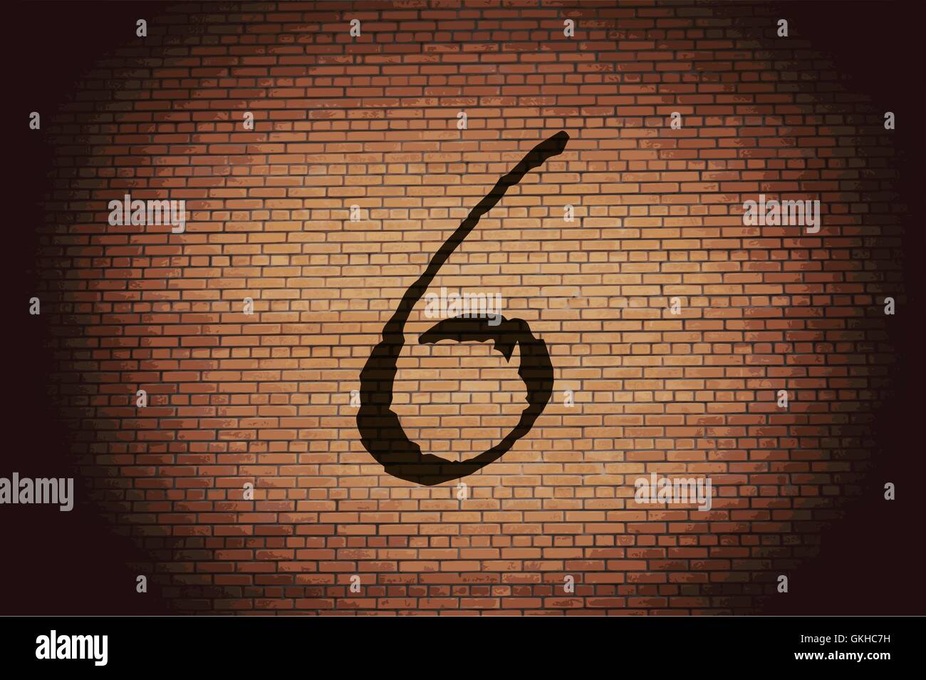 number six icon symbol Flat modern web design with long shadow and ...