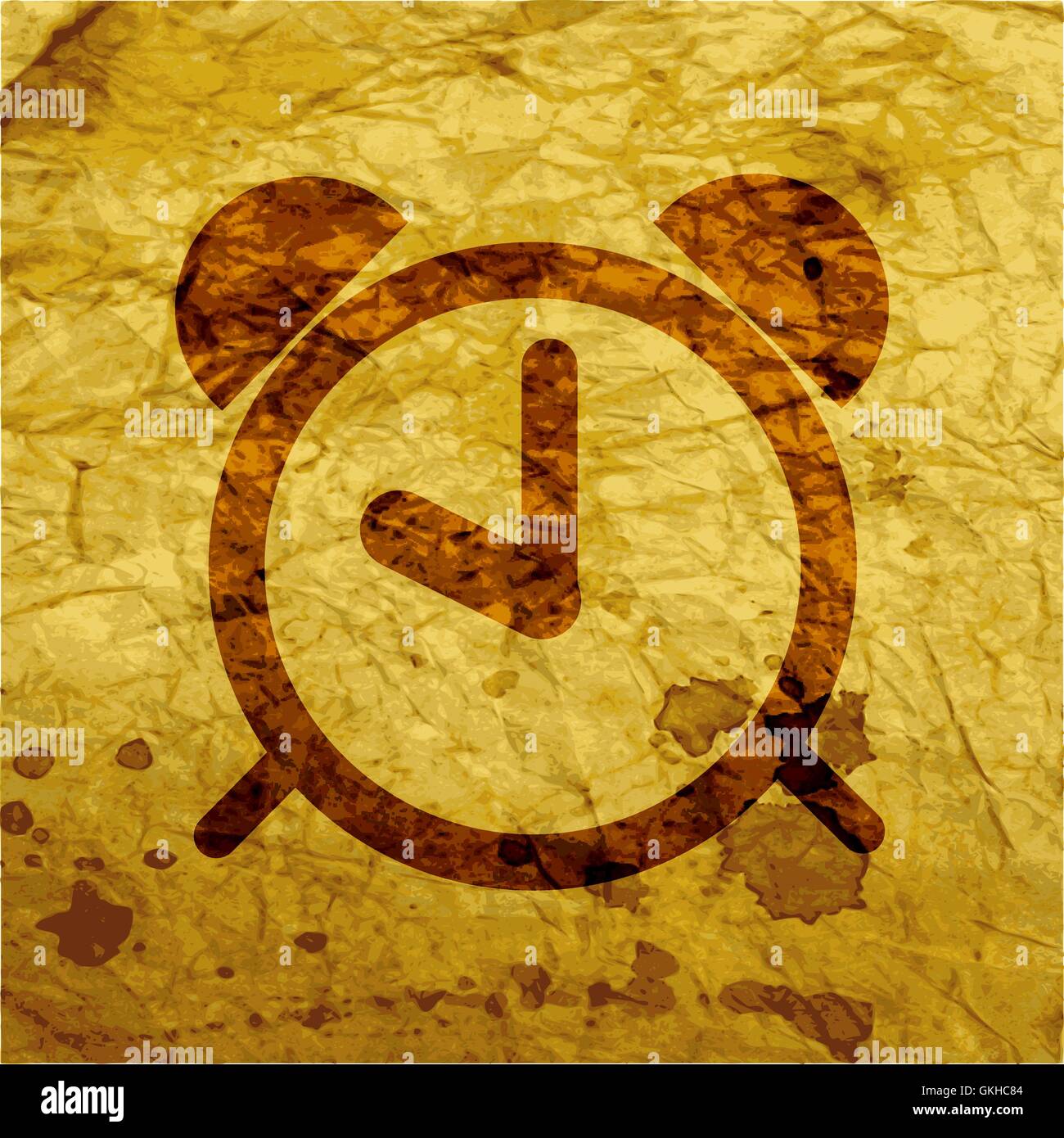 alarm clock. Flat modern web button and space for your text Stock ...