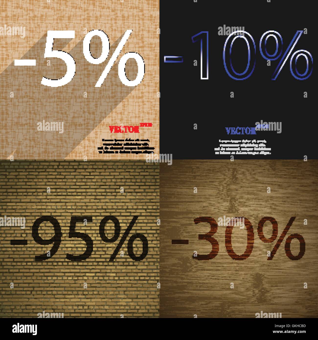 Set of abstract backgrounds and interest discount store. Vector Stock ...