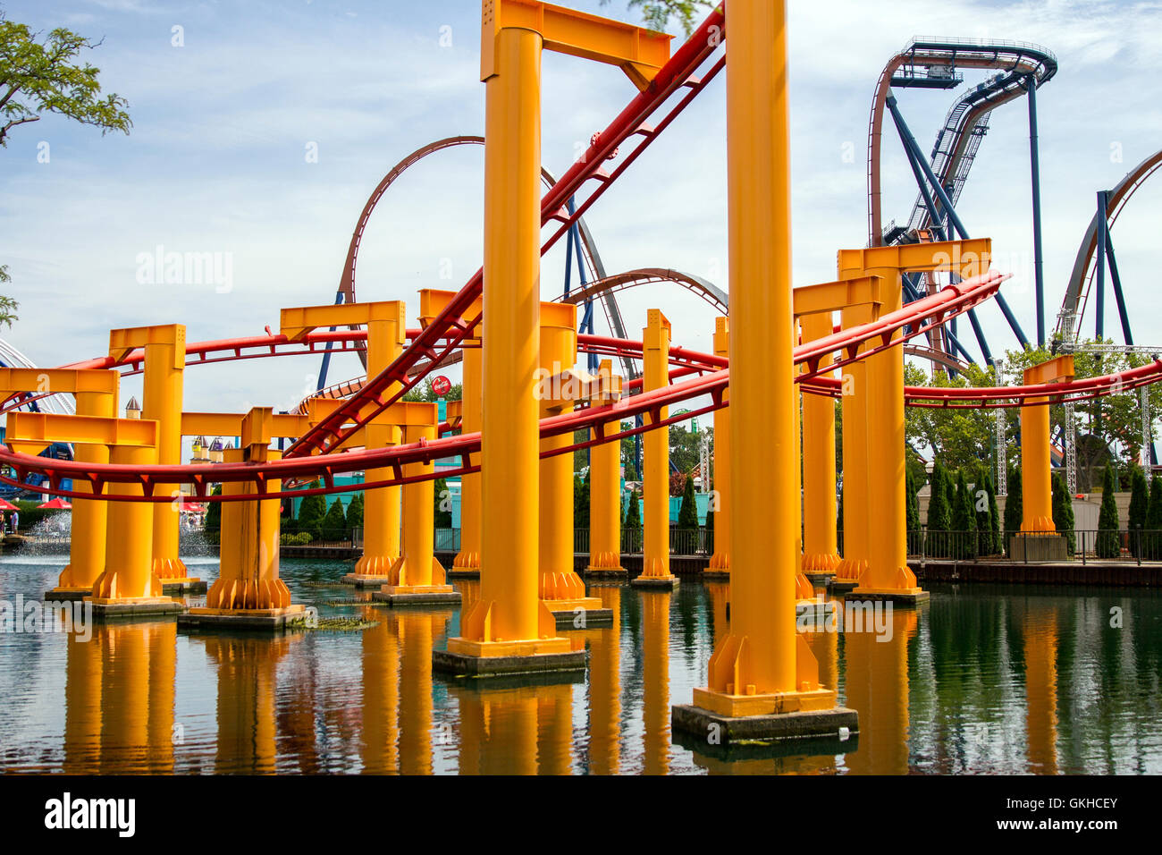 Terrifying ride at Cedar Point Stock Photo - Alamy
