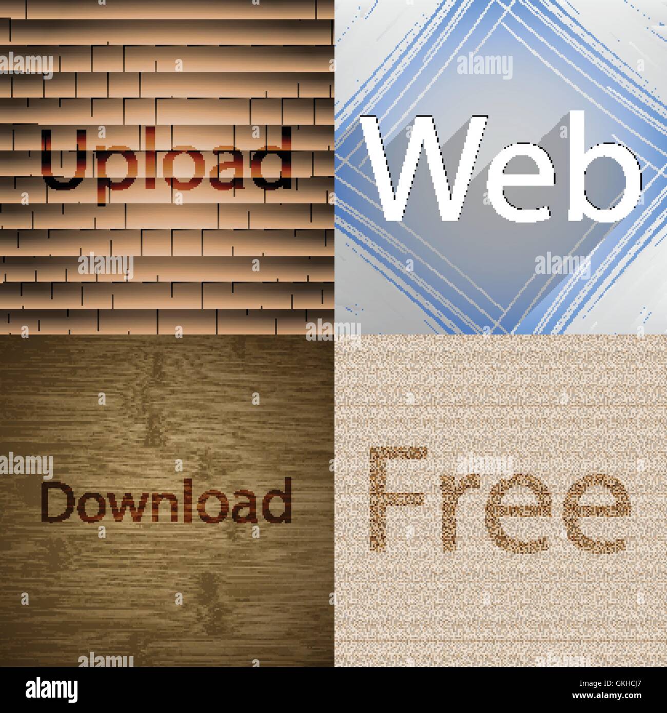 Set of the most popular web design icons on abstract background Stock ...