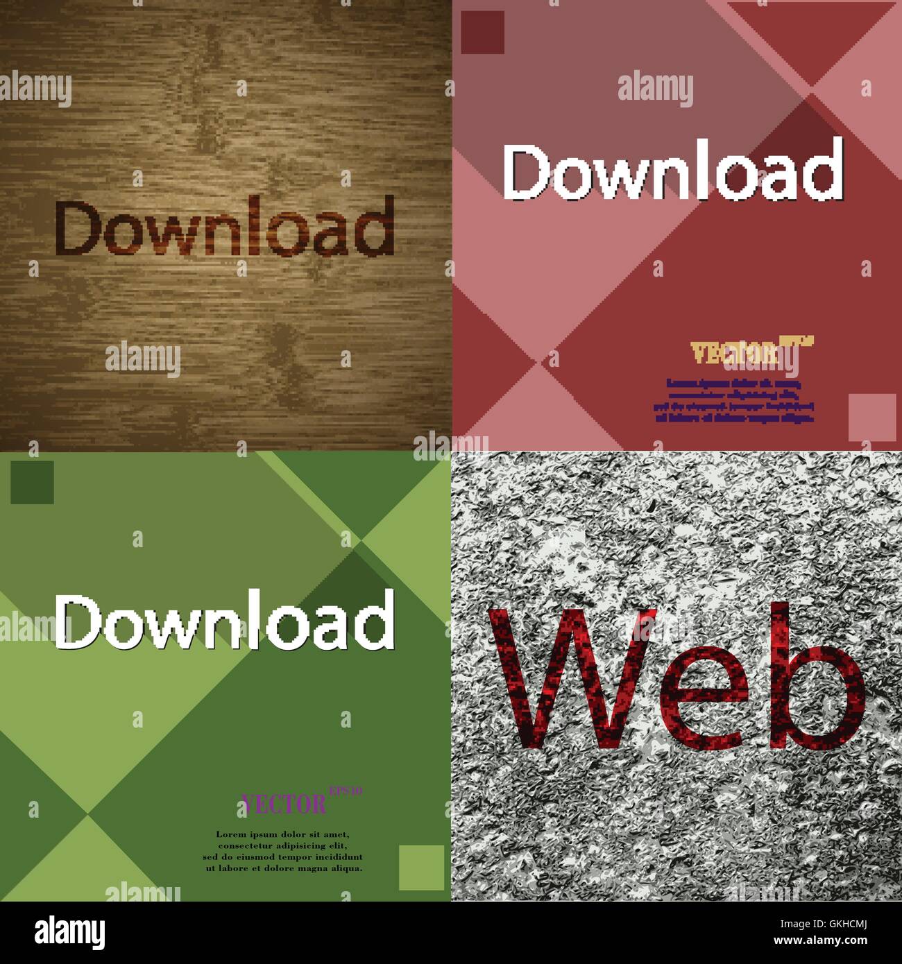 Set of the most popular web design icons on abstract background Stock ...