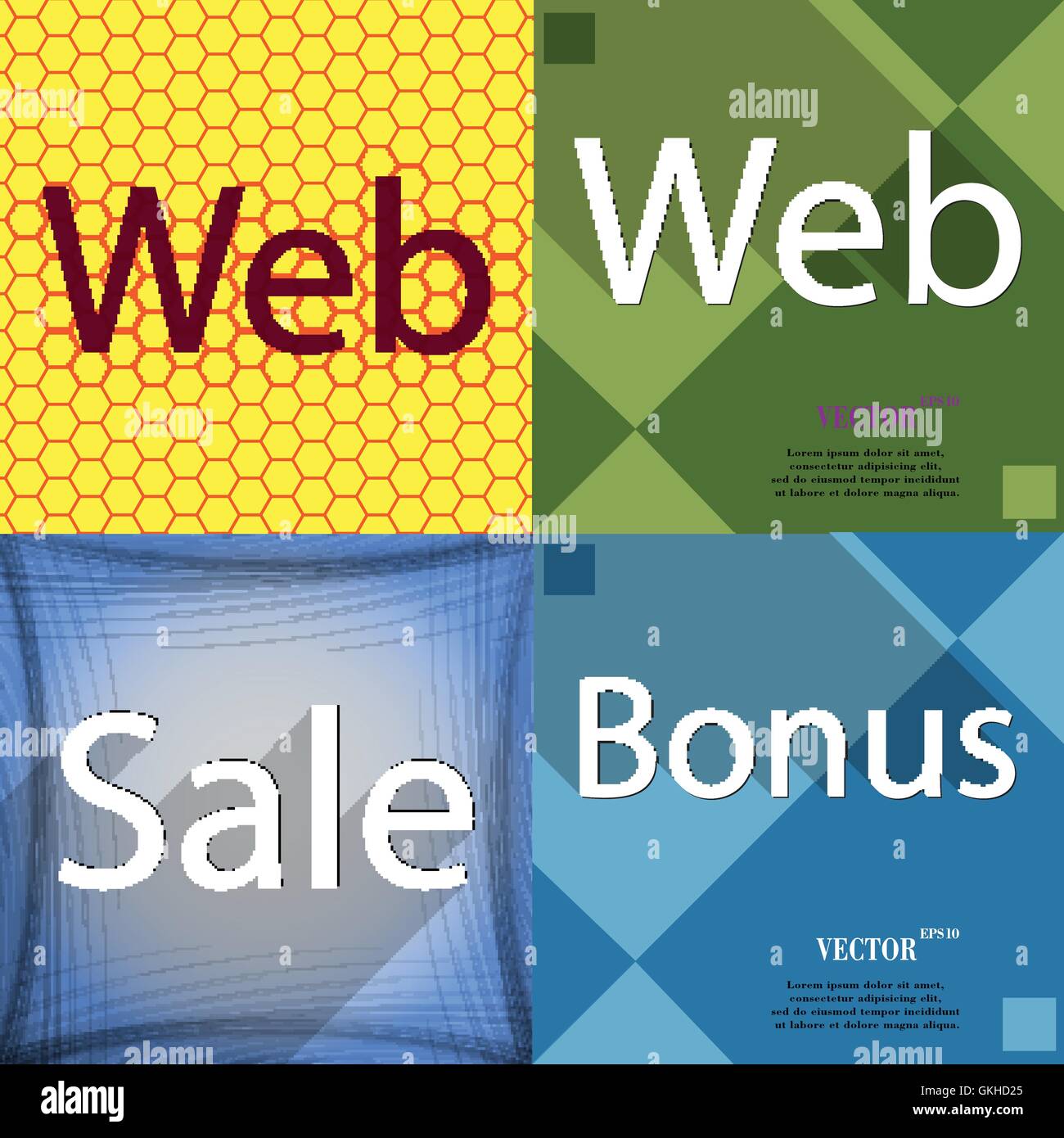 Set of the most popular web design icons on abstract background Stock ...