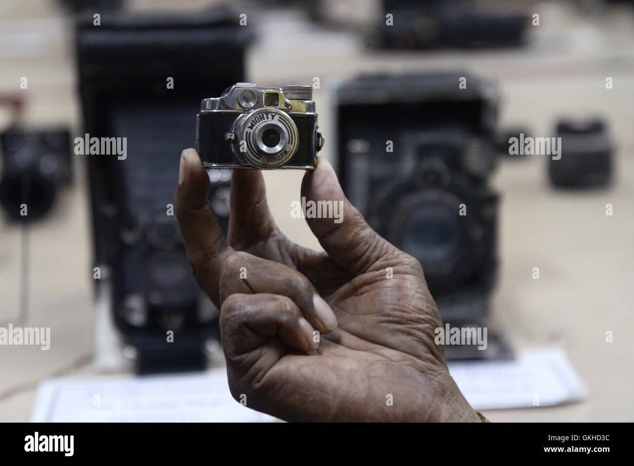 Seventy five year old miniature spy camera from World War II era ...