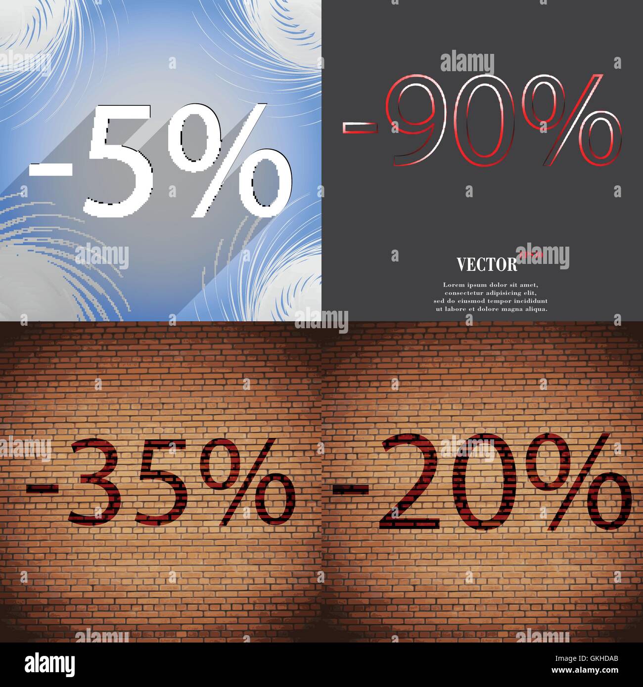 Set of Holiday discounts, store a percentage of sales. On abstract ...