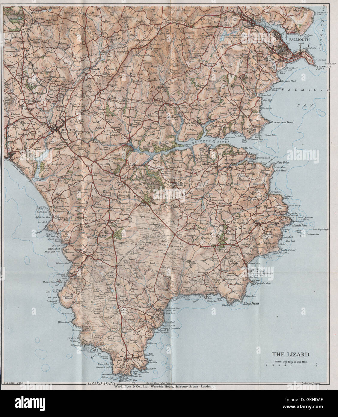 Map of st ives bay hi-res stock photography and images - Alamy