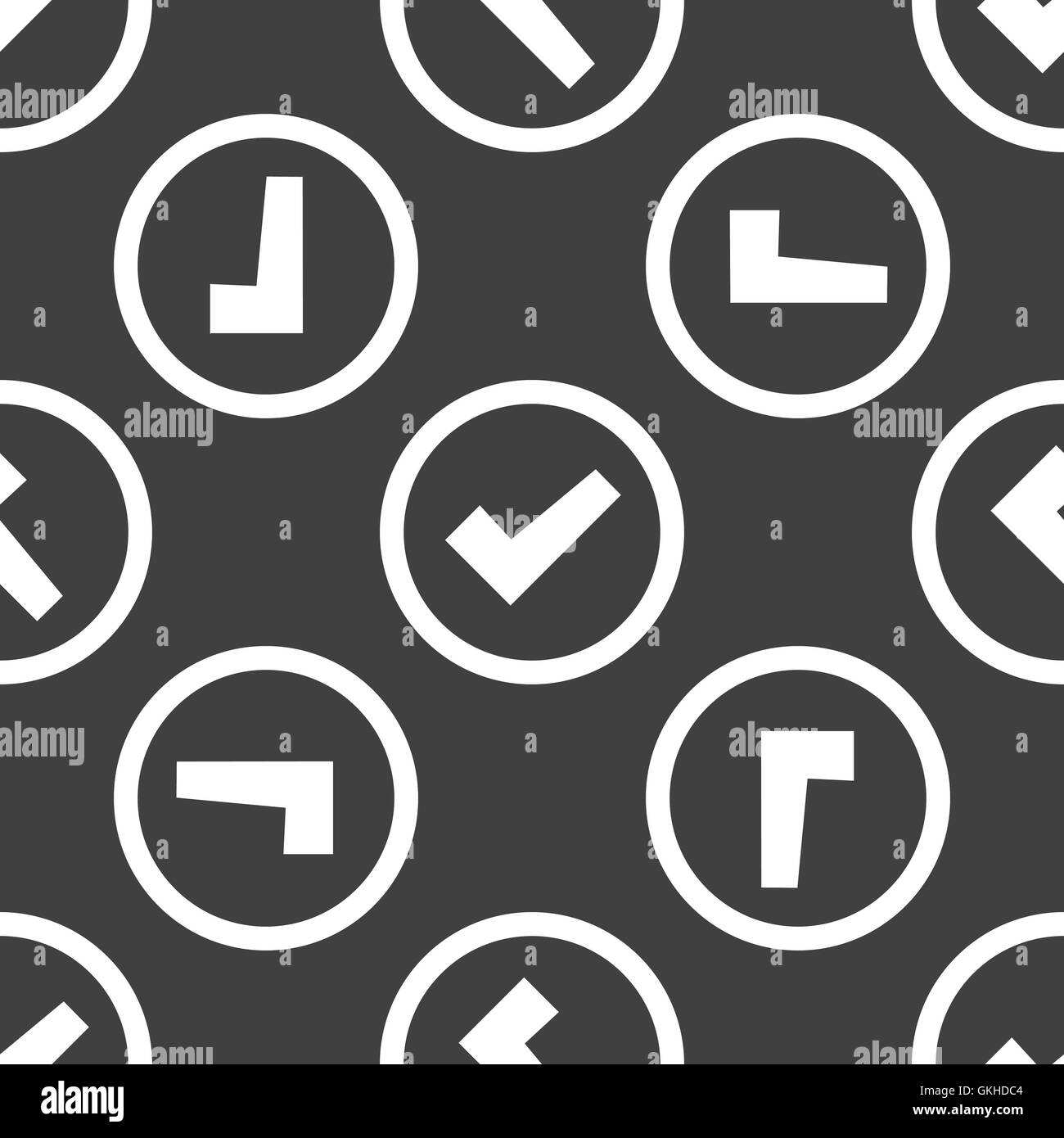 check mark web icon. flat design. Seamless pattern Stock Vector Image ...