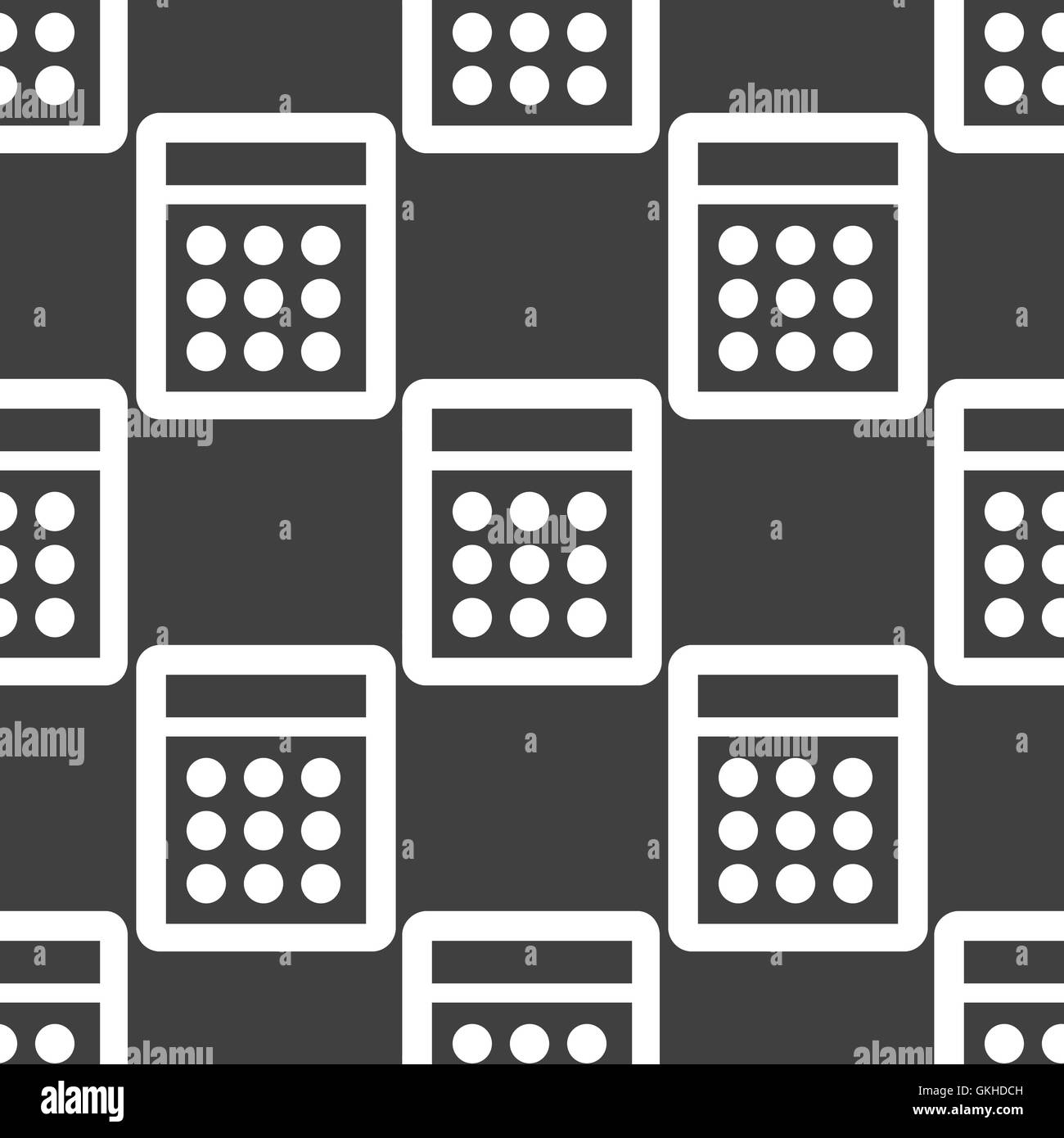 calculator web icon. flat design. Seamless pattern Stock Vector Image ...