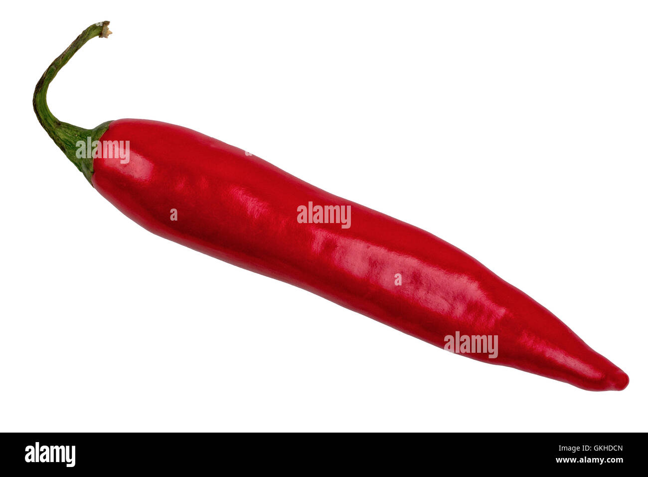 Red Chilli isolated on a white background Stock Photo - Alamy